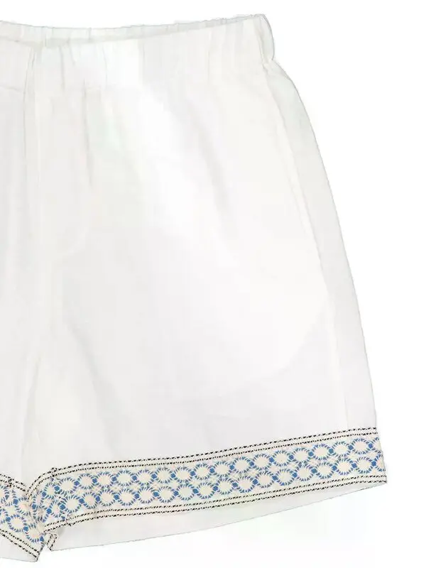 Commas Embroidered Detail Shorts