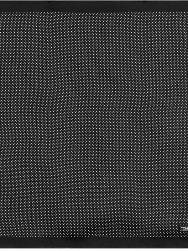 TOM FORD Polka-dot Silk Pocket Square - Black
