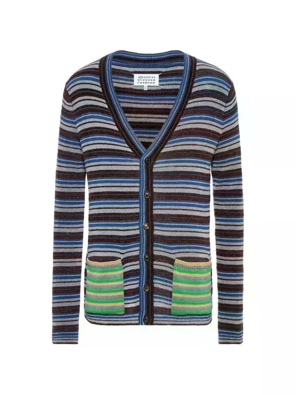 MAISON MARGIELA Striped Wool Cardigan