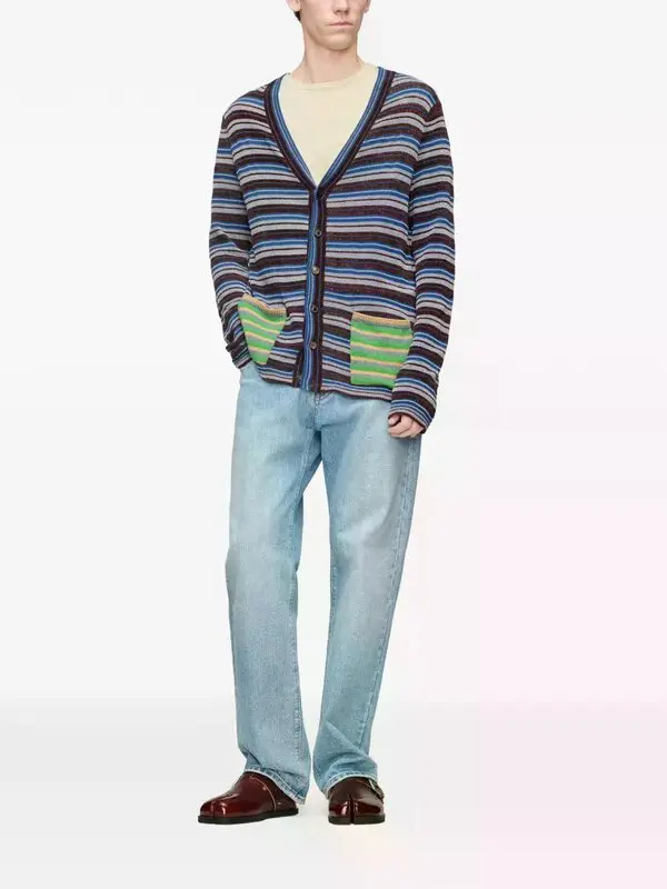 MAISON MARGIELA Striped Wool Cardigan