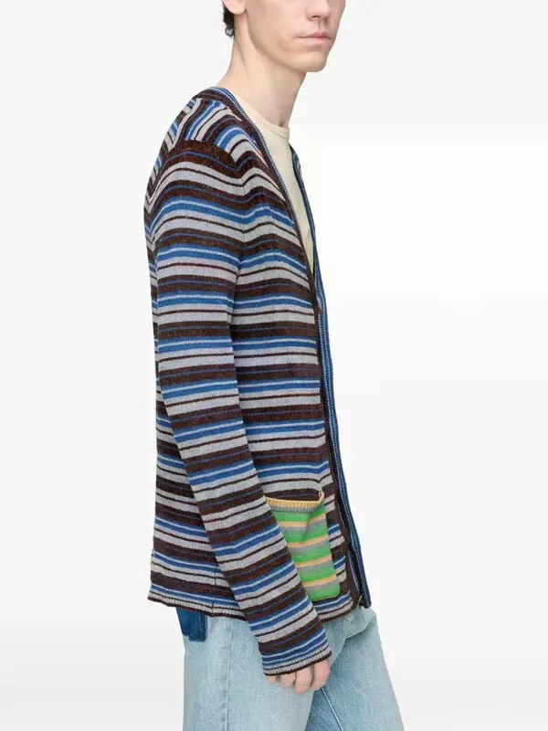 MAISON MARGIELA Striped Wool Cardigan