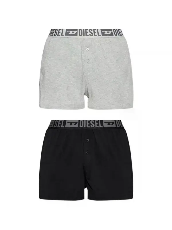 DIESEL® Starkie-d-core Two Pack Logo-waistband Boxer Shorts - Black