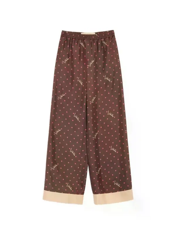 Valentino Garavani Starry Twill Trousers - Brown