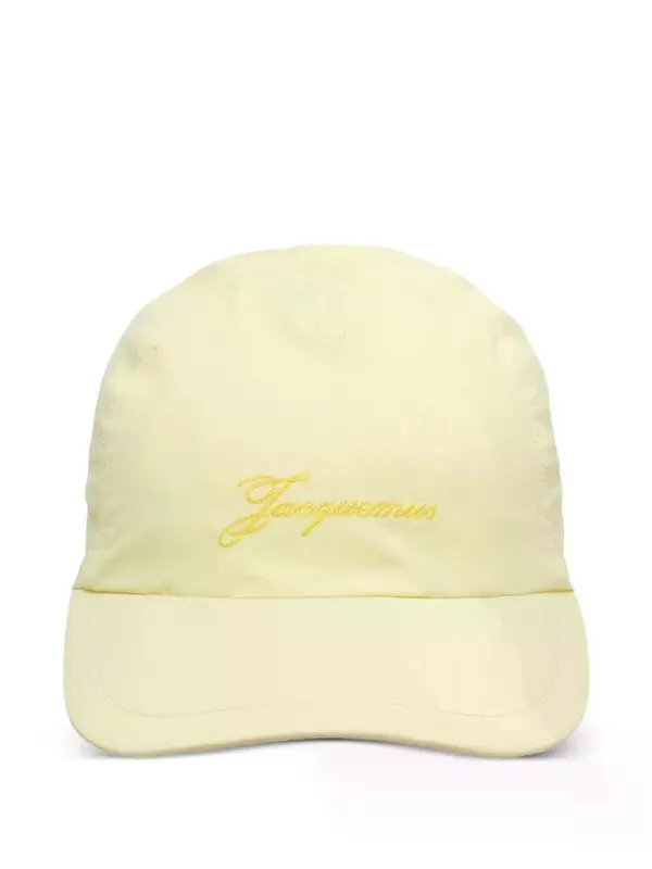 Jacquemus Embroidered Logo Cap - Yellow