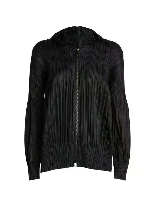 Issey Miyake Hooded Zip-up Jacket - Black