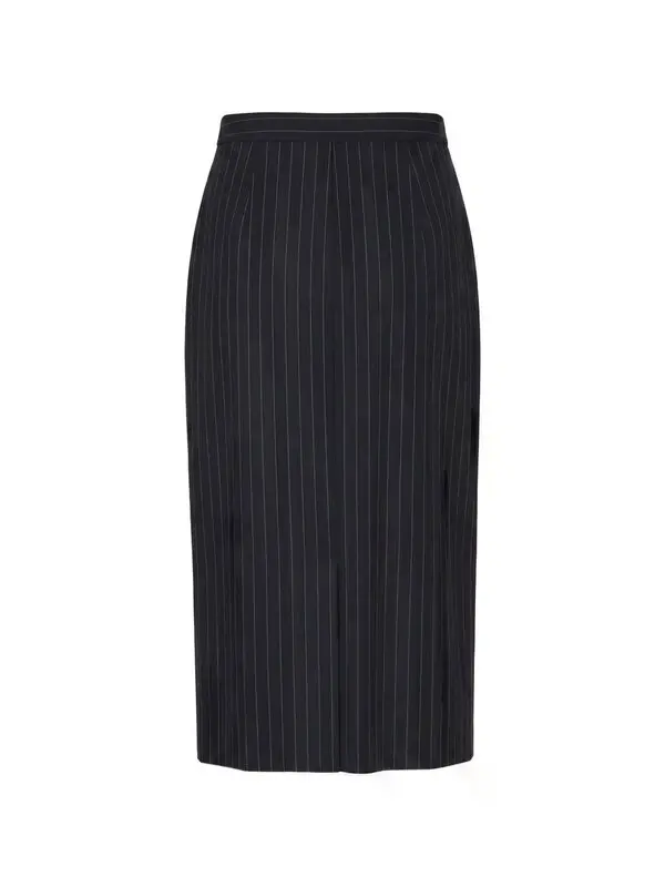 Givenchy Wool Pinstripe Midi Skirt