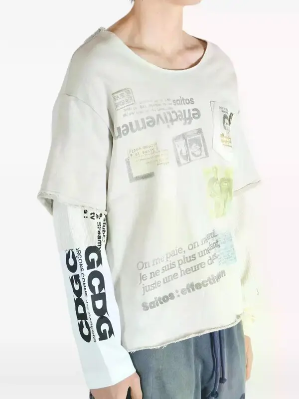 SAITOS Graphic-print Layered T-shirt