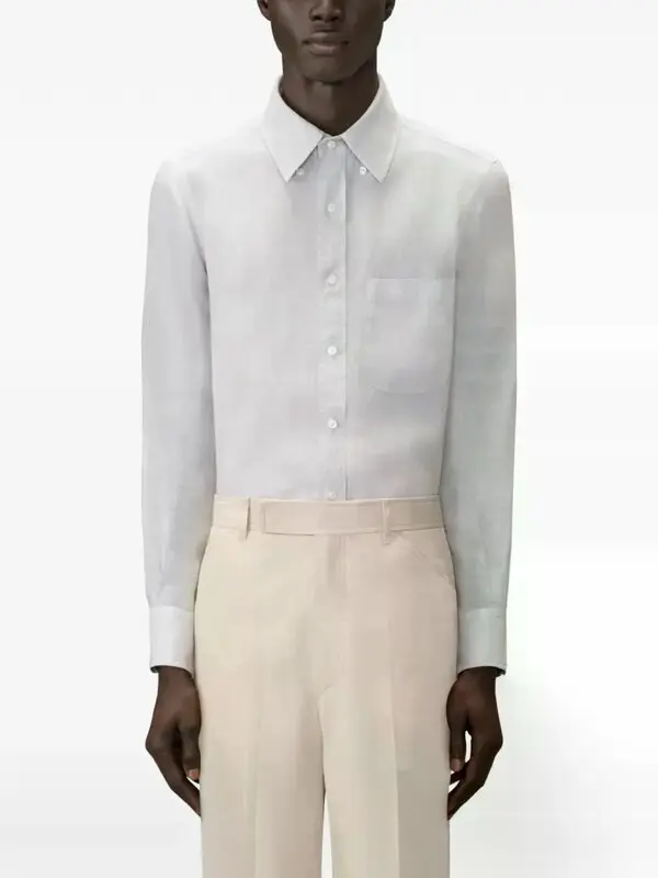 Thom Browne 4-bar Linen Shirt