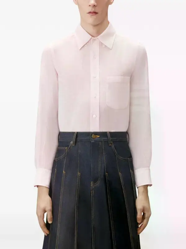 Thom Browne 4-bar Linen Shirt