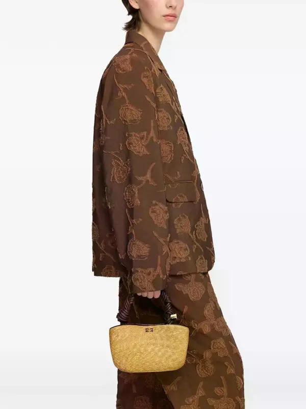 GANNI Braided-handle Tote Bag - Neutrals