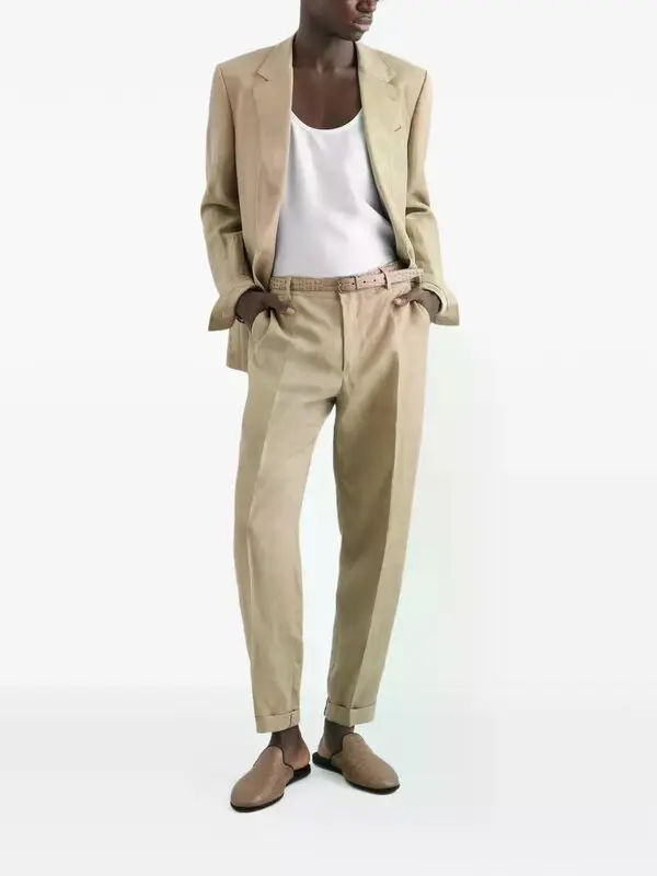 Dolce & Gabbana Martini Light Single-breasted Linen Jacket - Neutrals