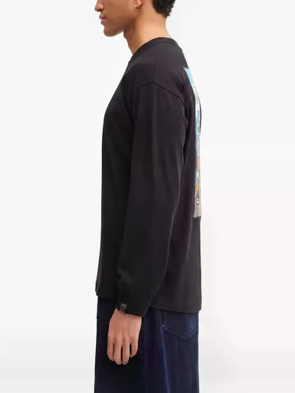 AAPE BY *A BATHING APE Logo-print Long-sleeve T-shirt - Black