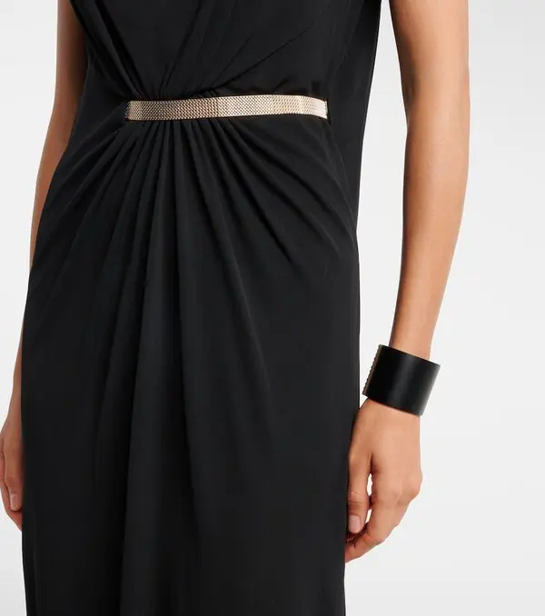 TOM FORD Draped Gathered Crêpe Jersey Gown