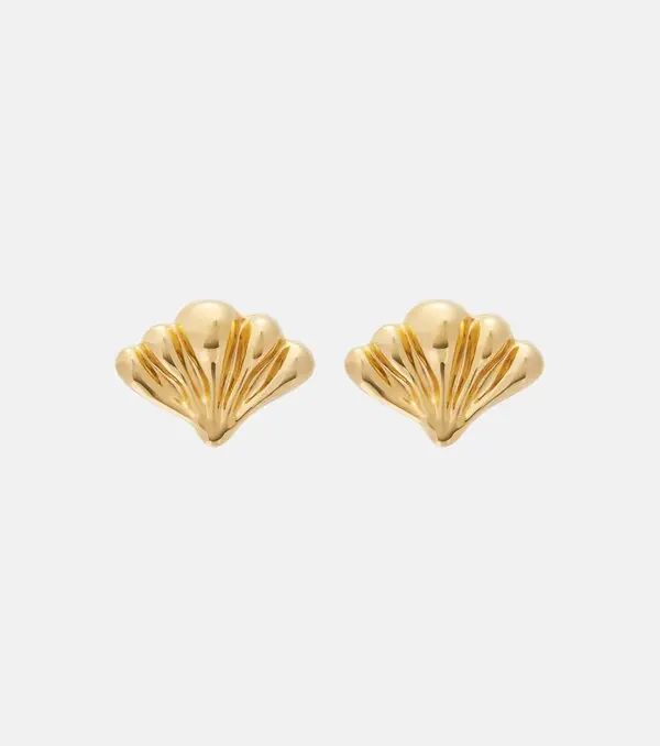 Chloé Shell Stud Earrings - Gold