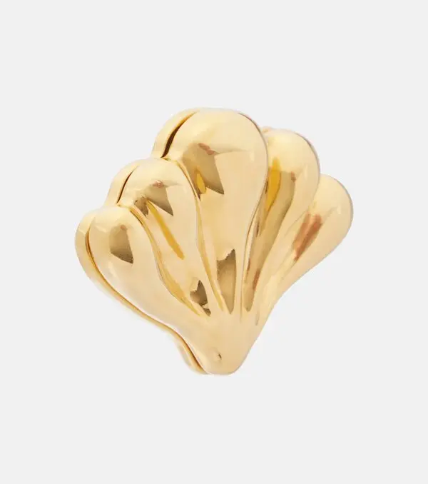 Chloé Shell Stud Earrings - Gold