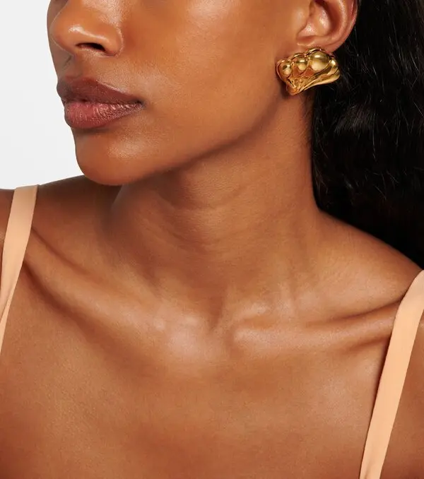 Chloé Shell Stud Earrings - Gold