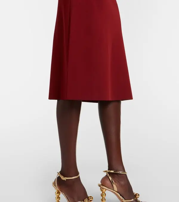 FERRAGAMO Ribbed-knit Jersey Midi Dress