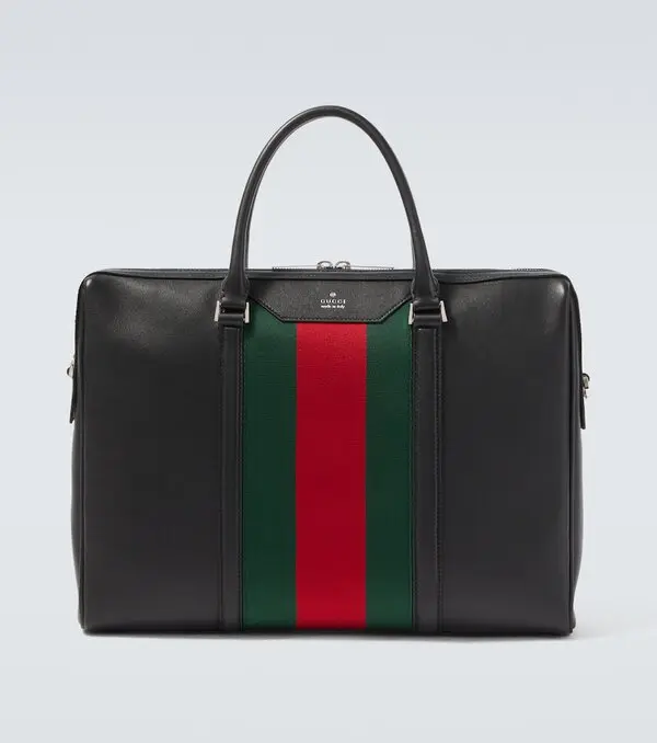 Gucci Leather Briefcase - Black