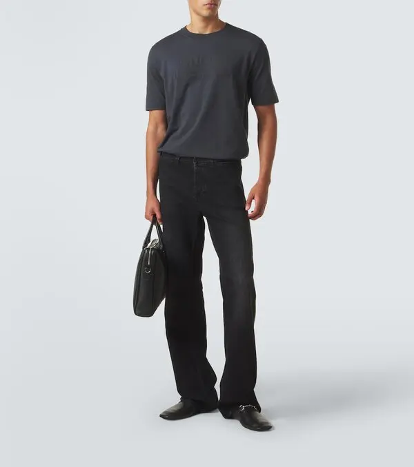 Gucci Leather Briefcase With Stripe Detail