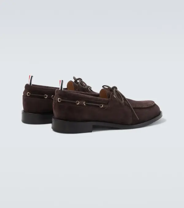 Thom Browne Suede Boat Shoes - Brown