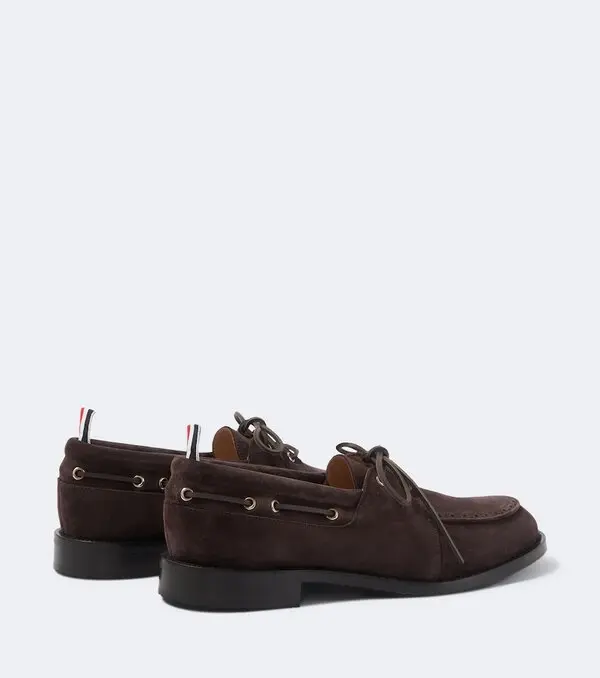 Thom Browne Suede Boat Shoes - Brown