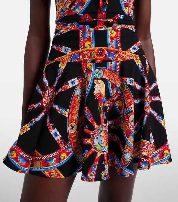 Dolce & Gabbana Printed Silk-blend Mini Dress