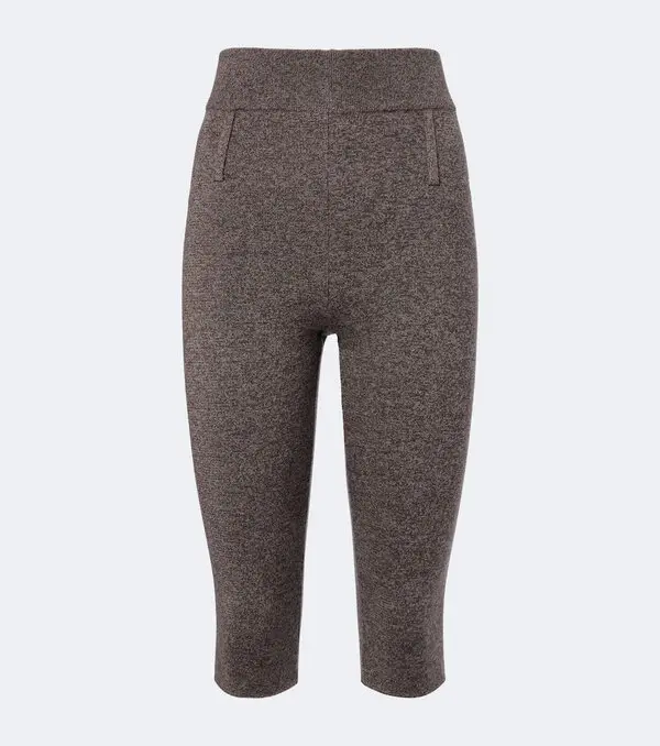 Magda Butrym Knitted Wool Capri Pants - Brown