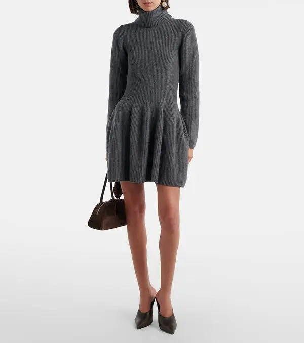 Magda Butrym Ribbed-knit Cashmere Minidress
