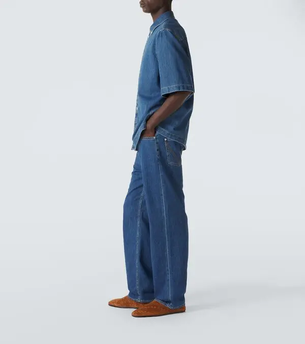 Bottega Veneta Palazzo Intrecciato Suede Slip-on Shoes