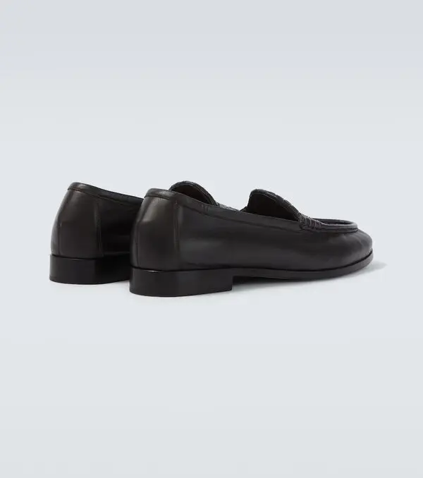 Bottega Veneta Silenzio Intrecciato Leather Loafers - Brown