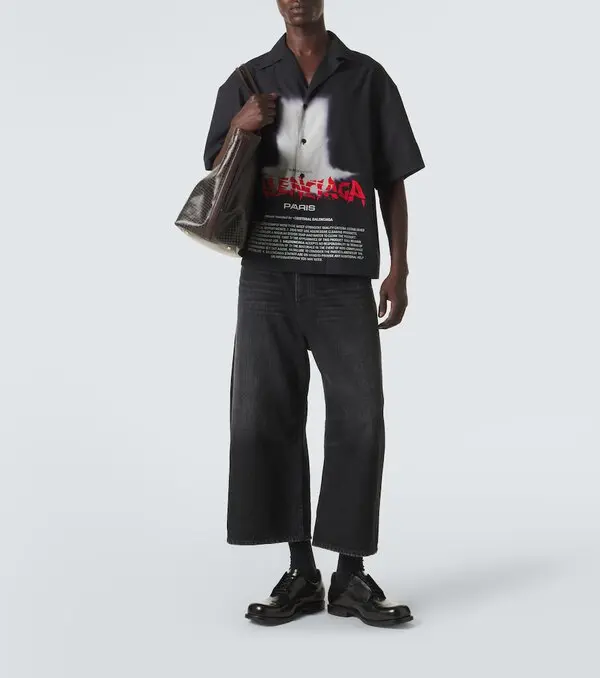 Balenciaga Printed Cotton Bowling Shirt
