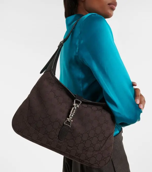 Gucci Jackie 1961 Medium Canvas Shoulder Bag