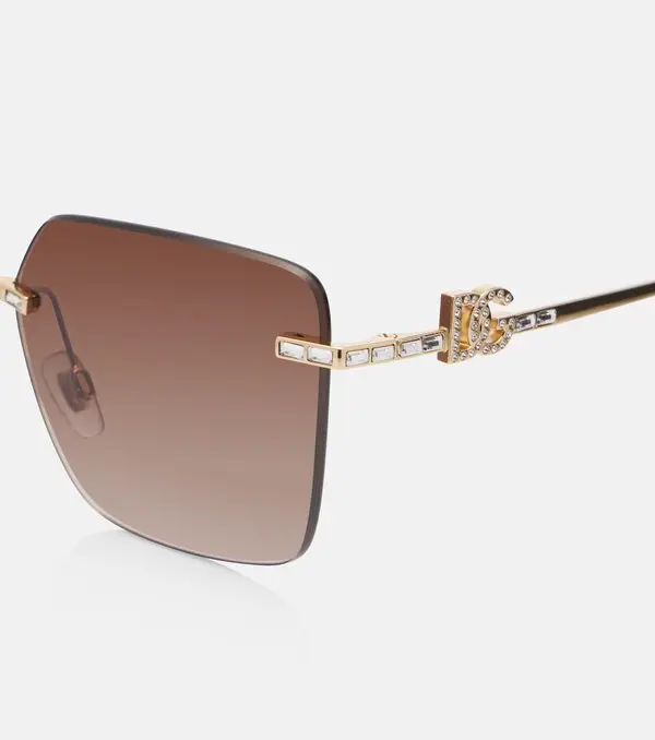 Dolce & Gabbana Embellished Square Frame Sunglasses
