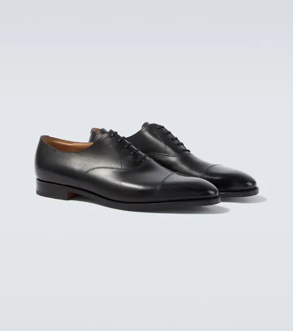 John Lobb City Ii Leather Derby Shoes - Black