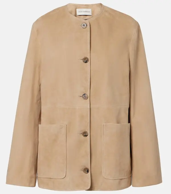 Nour Hammour Suede Jacket - Beige