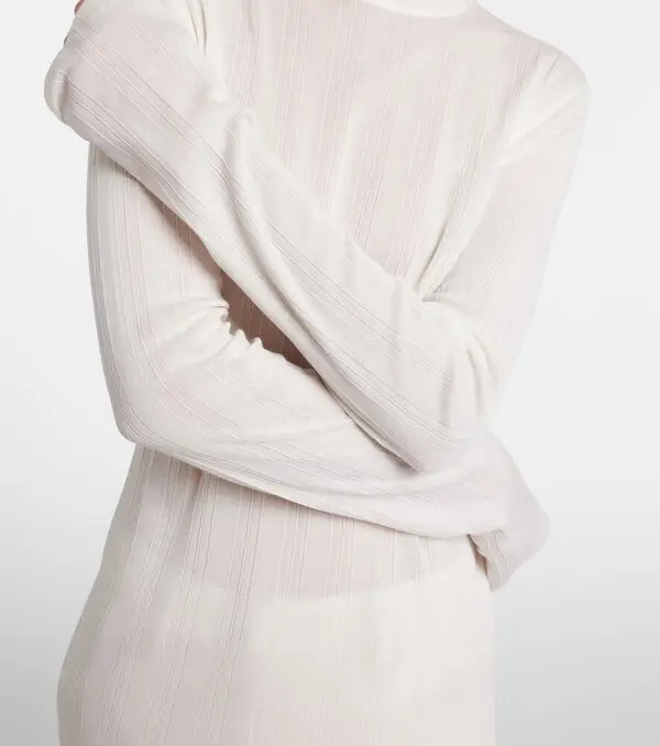 THE ROW Dantea Cotton Jersey Top - White