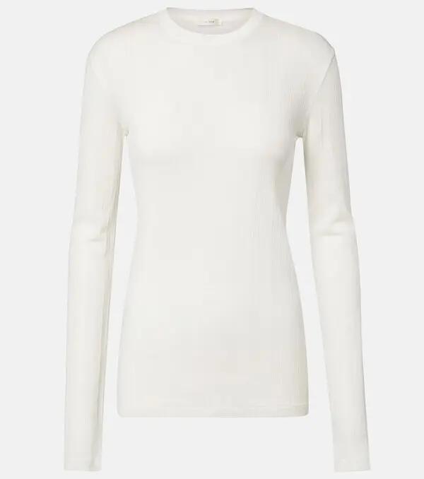 THE ROW Dantea Cotton Jersey Top - White