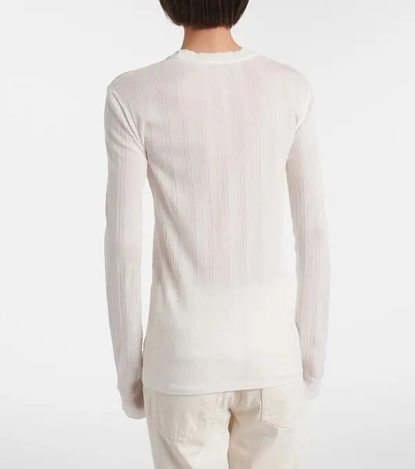THE ROW Dantea Cotton Jersey Top - White