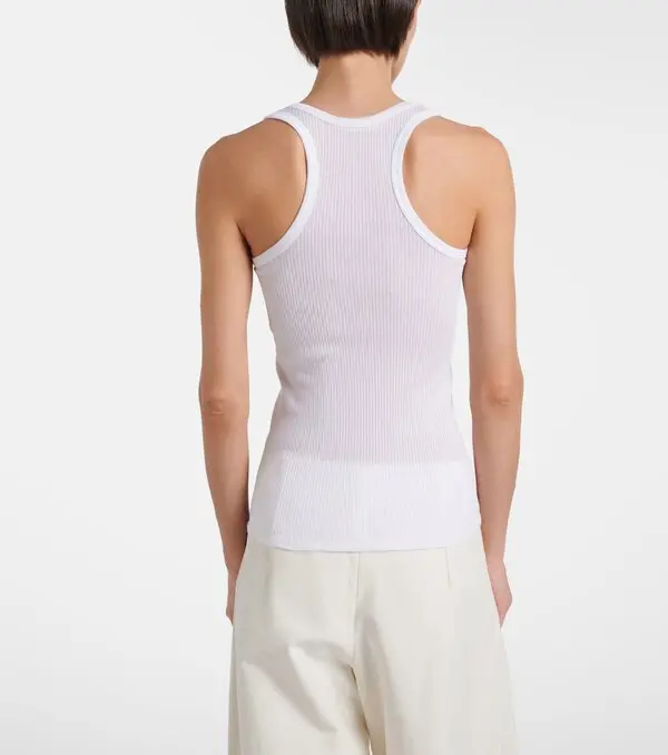 THE ROW Cendrea Ribbed-knit Cotton Tank Top - White