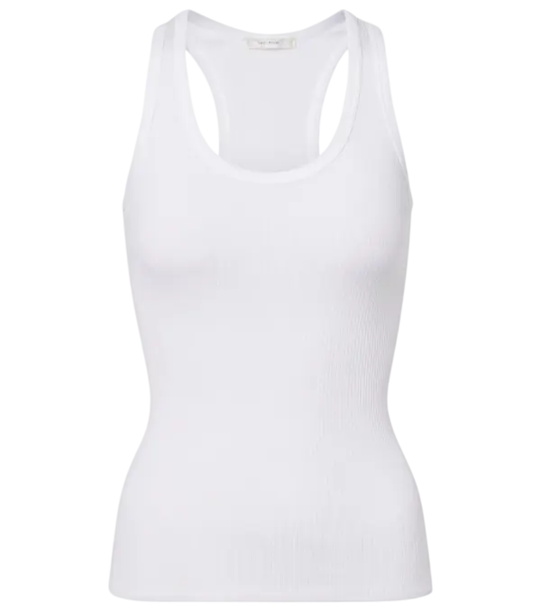 THE ROW Cendrea Ribbed-knit Cotton Tank Top - White