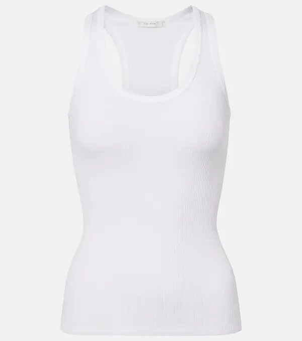 THE ROW Cendrea Ribbed-knit Cotton Tank Top - White