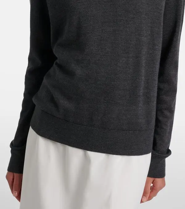 THE ROW Cashmere And Silk Sweater - Grey