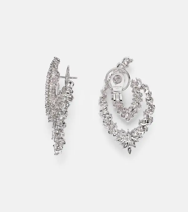 Yeprem 18kt White Gold Diamond Drop Earrings
