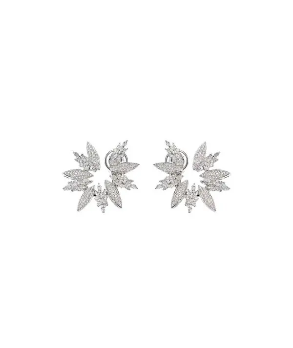 Yeprem 18kt White Gold Diamond Earrings - Silver