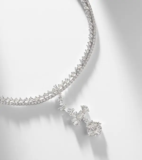 Yeprem 18kt White Gold Diamond Pendant Necklace