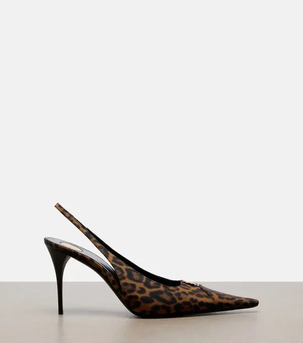 Saint Laurent Slingback Pumps - Brown