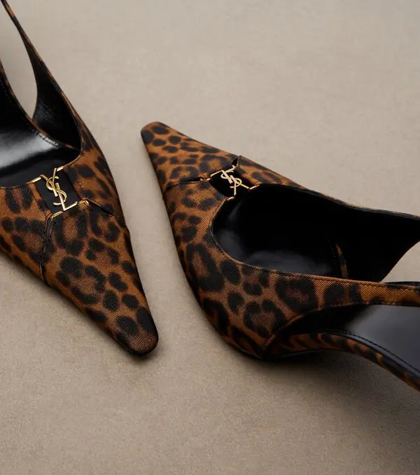Saint Laurent Slingback Pumps - Brown