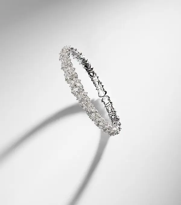 Yeprem 18kt White Gold Diamond Bangle