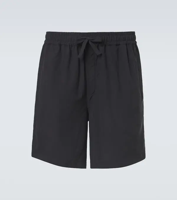 SAMAN AMEL Henri Silk Shorts - Black