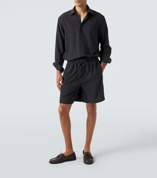 SAMAN AMEL Henri Silk Shorts